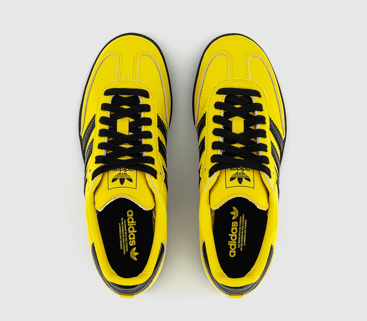 adidas Samba OG Trainers Yellow Core Black Silver Met - Women's Trainers