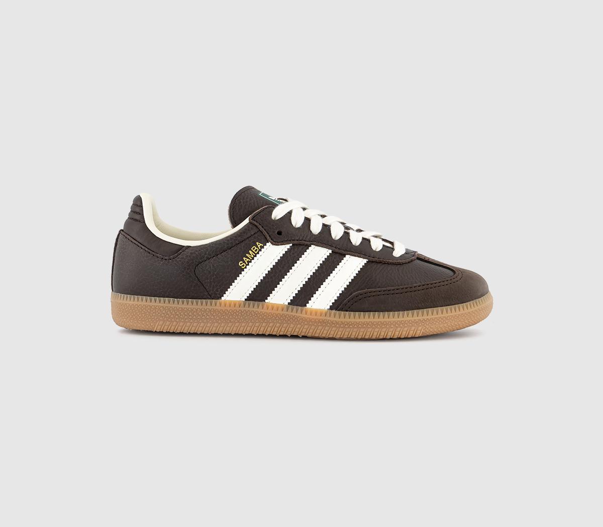 Click here for adidas Womens Samba OG Trainers Dark Brown Offwhit... prices