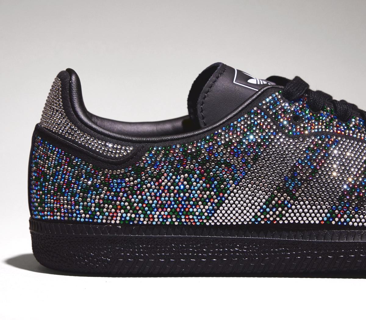 adidas Samba OG Trainers Black Silver Rhinestone - Women's Trainers