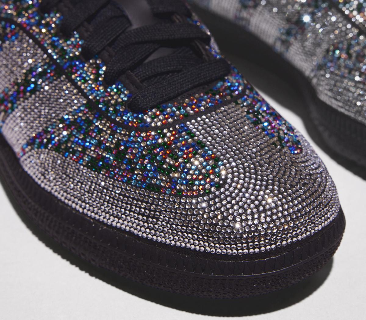 adidas Samba OG Trainers Black Silver Rhinestone - Women's Trainers