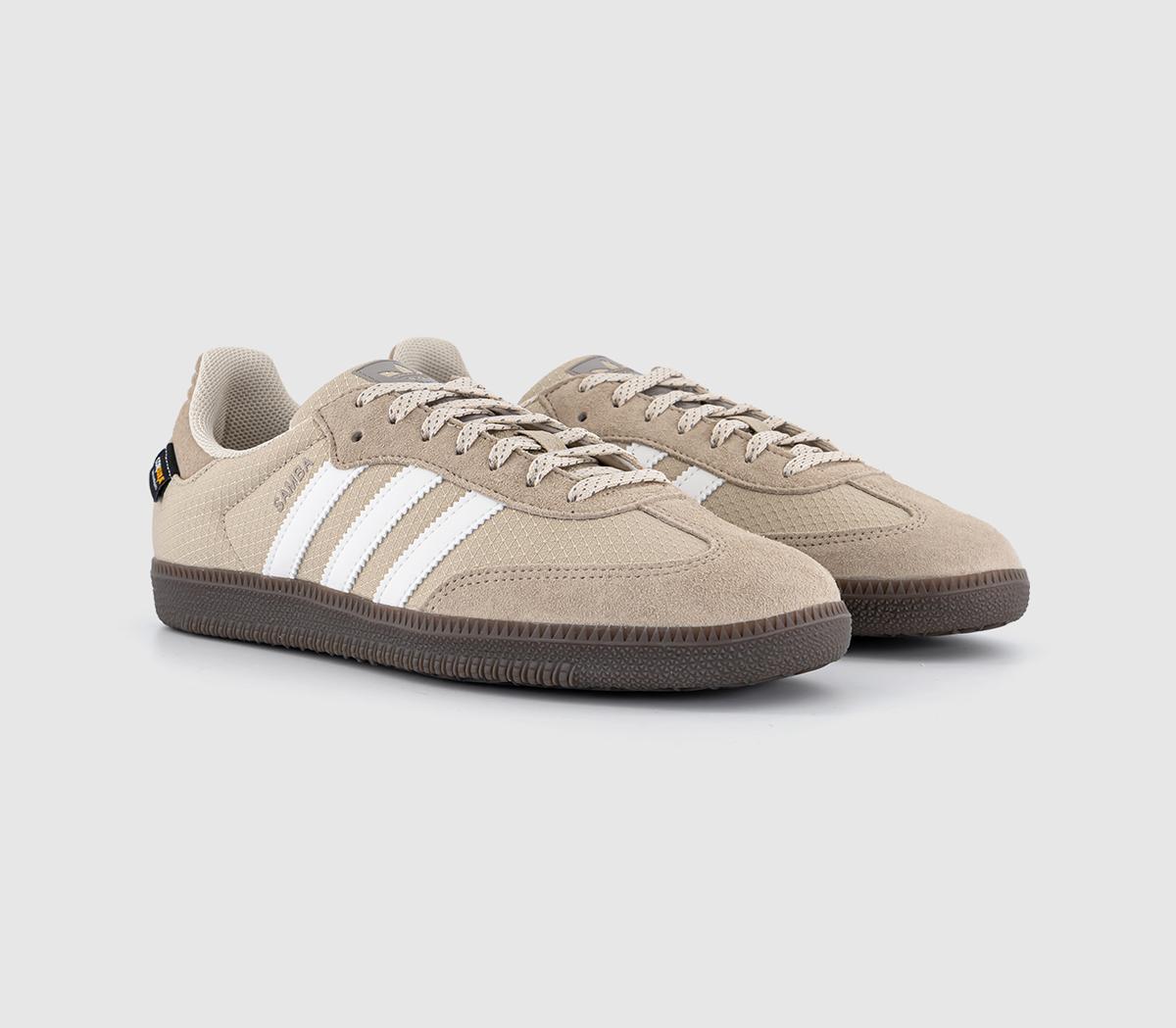 adidas Samba OG Trainers Stone Khaki Chalk White Trace Khaki - Men's ...