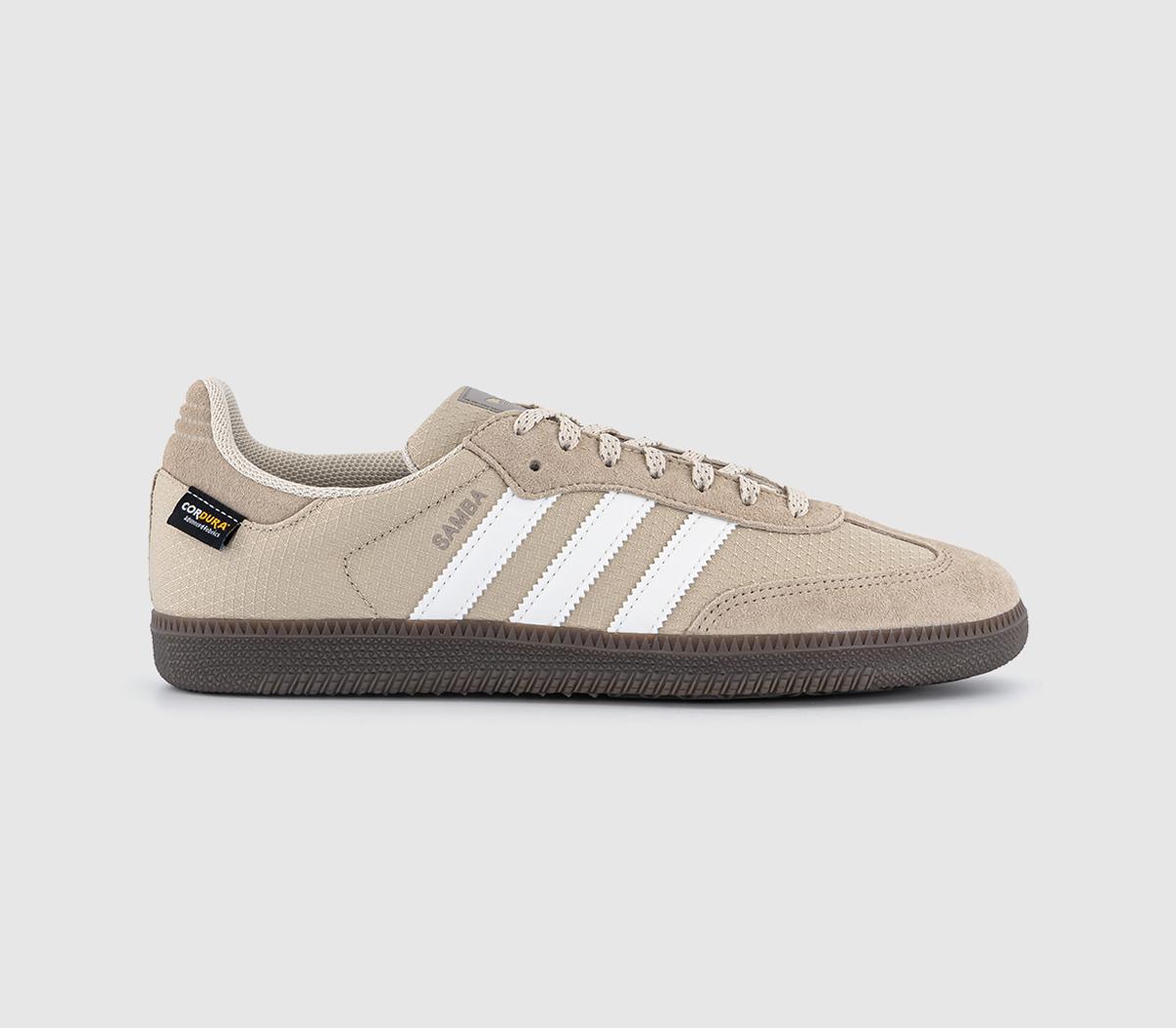 Click here for adidas Mens Samba OG Trainers Stone Khaki Chalk Wh... prices