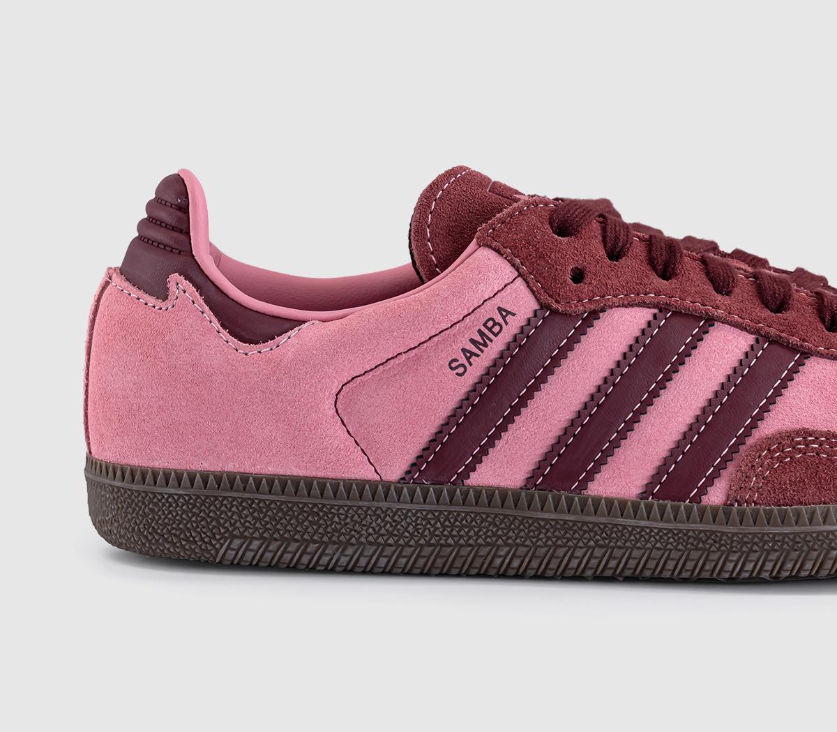 adidas Samba OG Trainers Pink Spark Shadow Red Gum - Women's Trainers