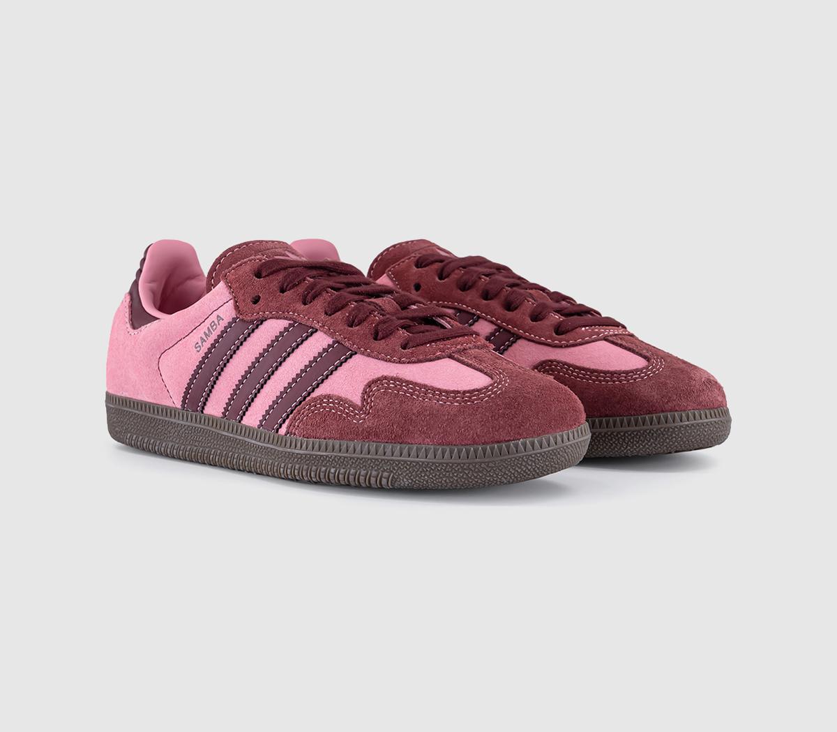 adidas Samba OG Trainers Pink Spark Shadow Red Gum - Women's Trainers