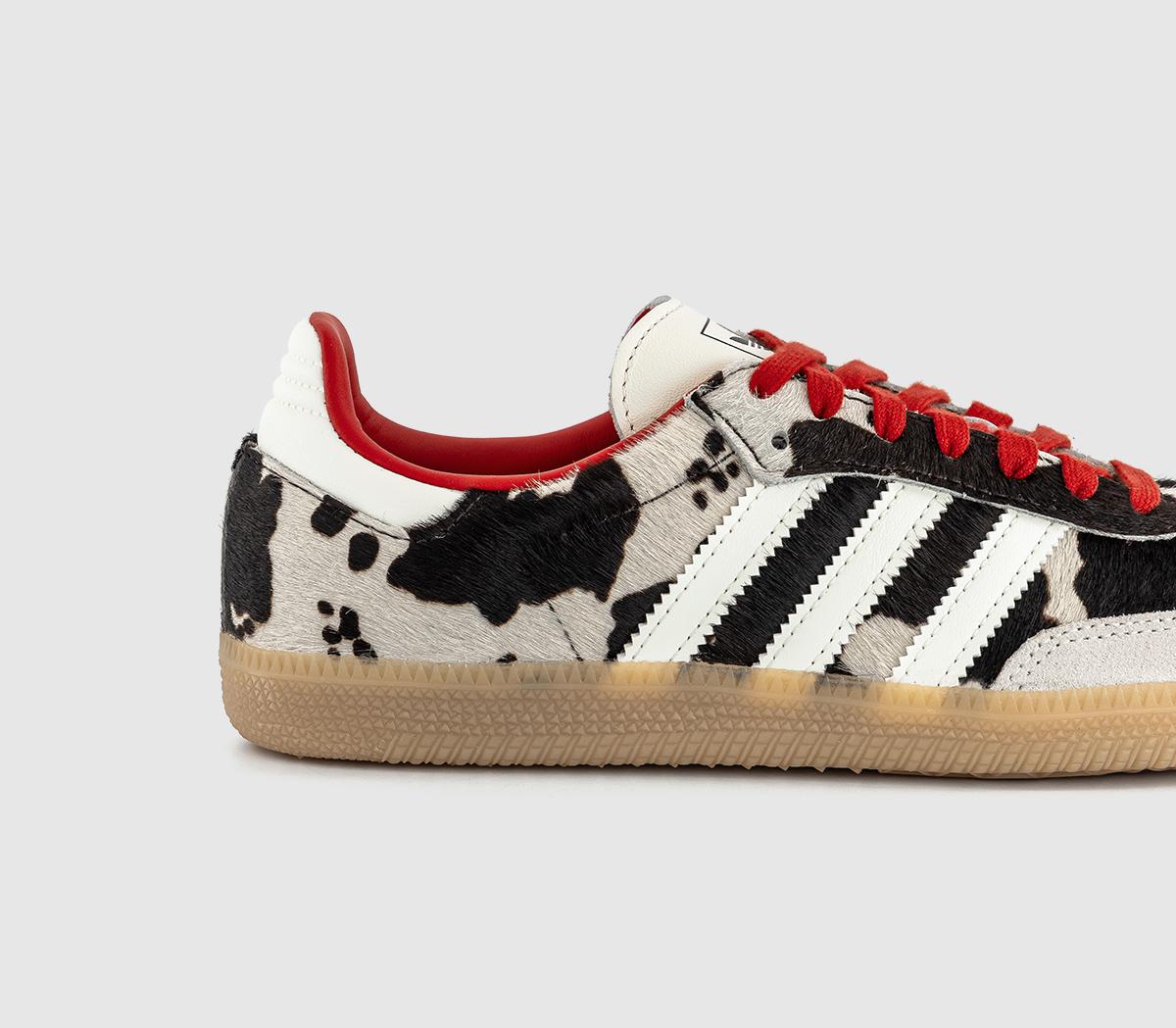 adidas Samba OG Trainers Cow Print Aurora Coffee White Gum - Women's ...