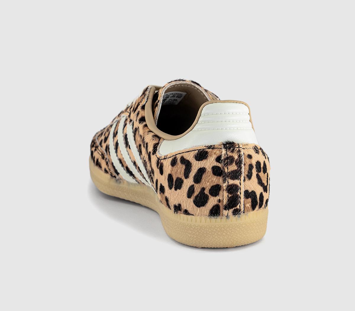 adidas Samba OG Trainers Leopard Magic Beige Ivory Gum - Women's Trainers