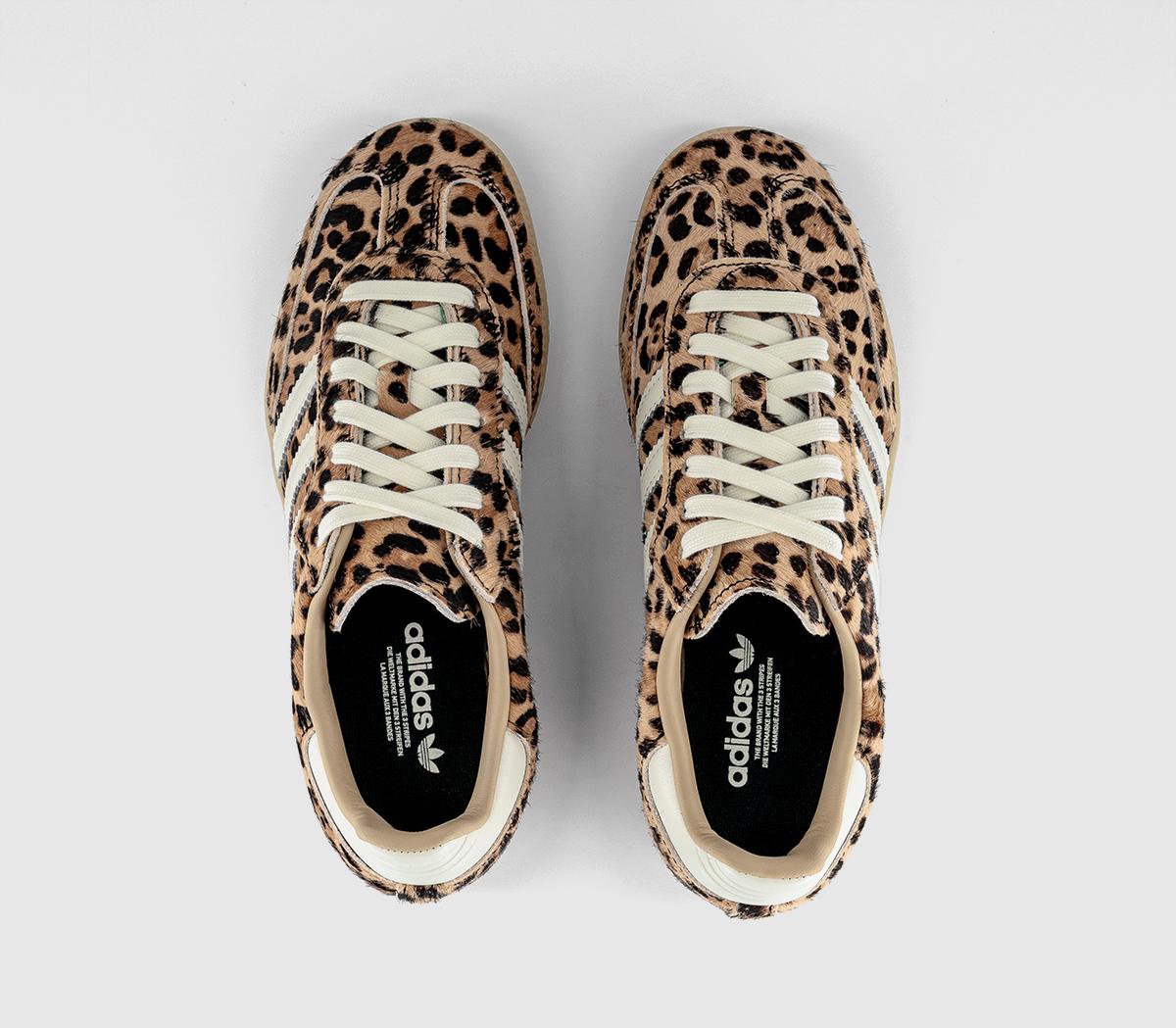 adidas Samba OG Trainers Leopard Magic Beige Ivory Gum - Women's Trainers