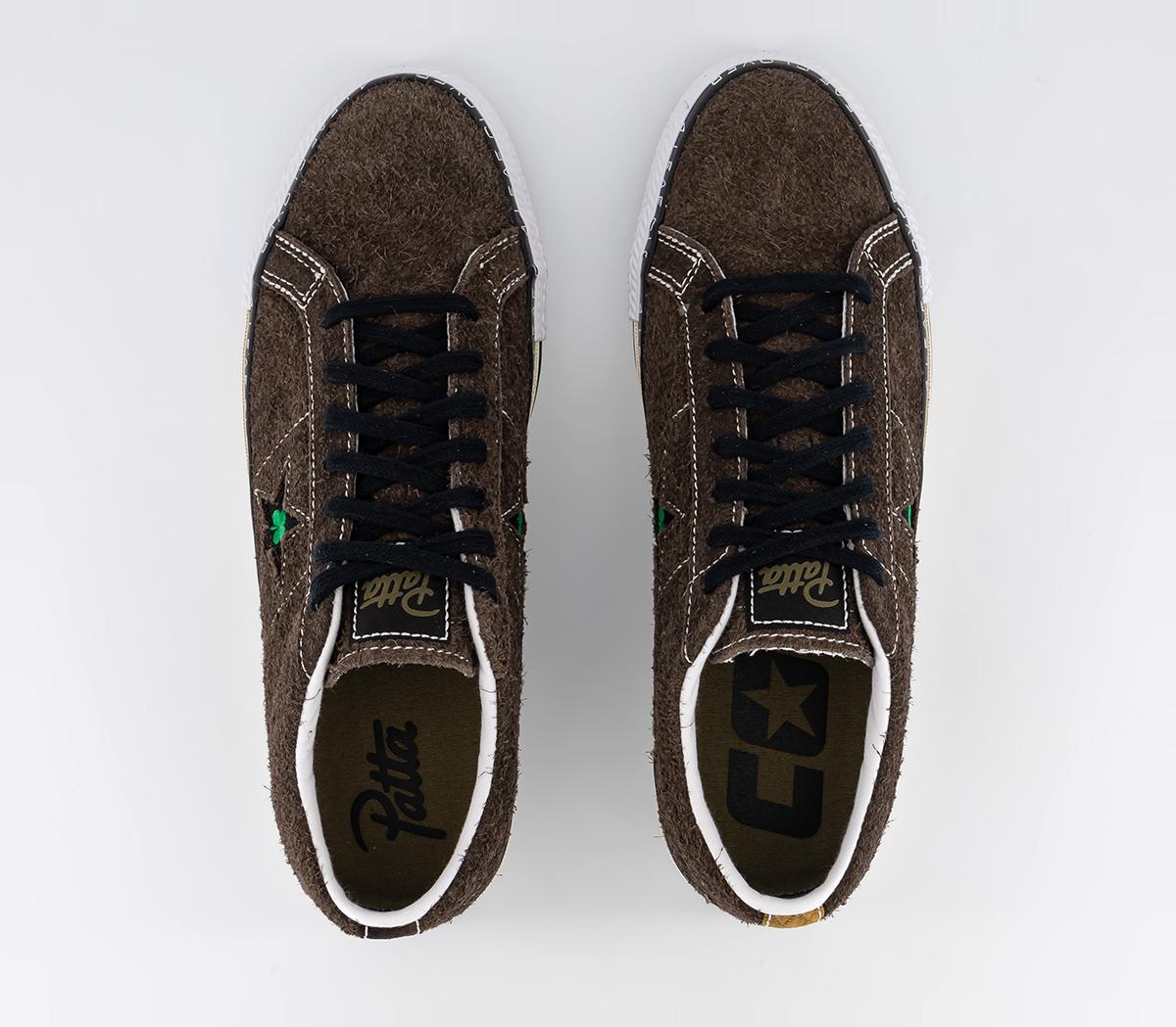 Converse One Star Pro Trainers Patta Java Burnt Olive White - Women's ...