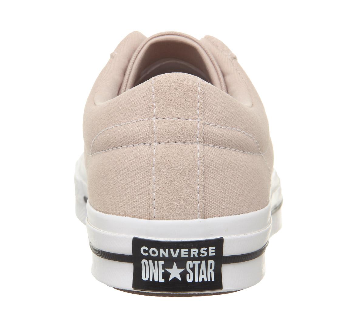 Converse One Star Trainers Particle Beige White Black - Women's Trainers