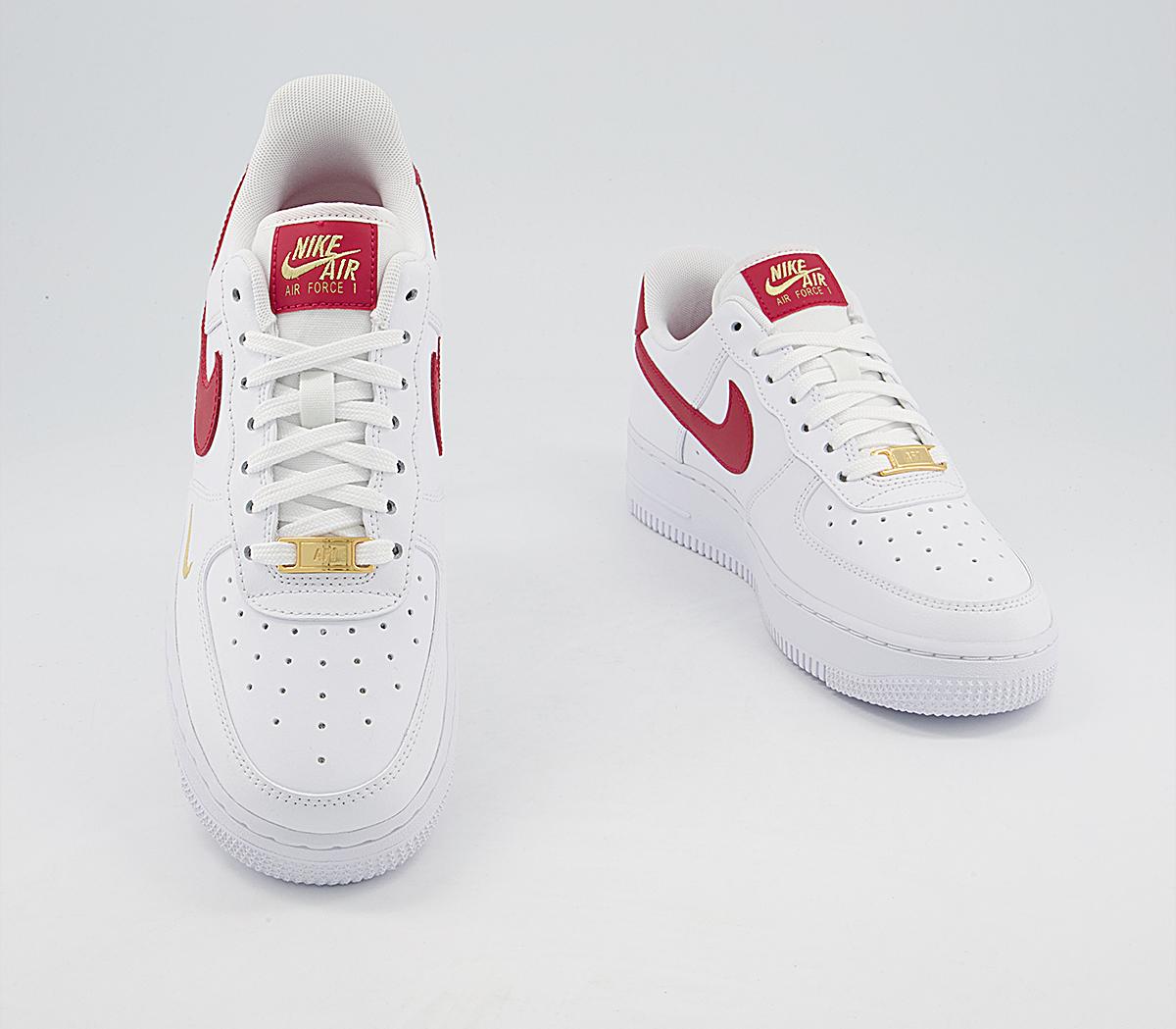Nike Air Force 1 07 Trainers White Gym Red Gym Red White - Women's Trainers