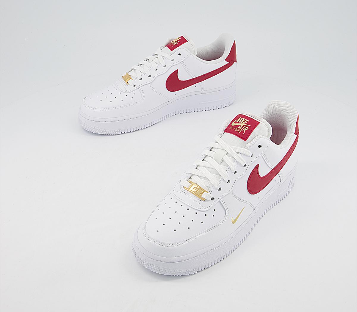 Nike Air Force 1 07 Trainers White Gym Red Gym Red White - Women's Trainers
