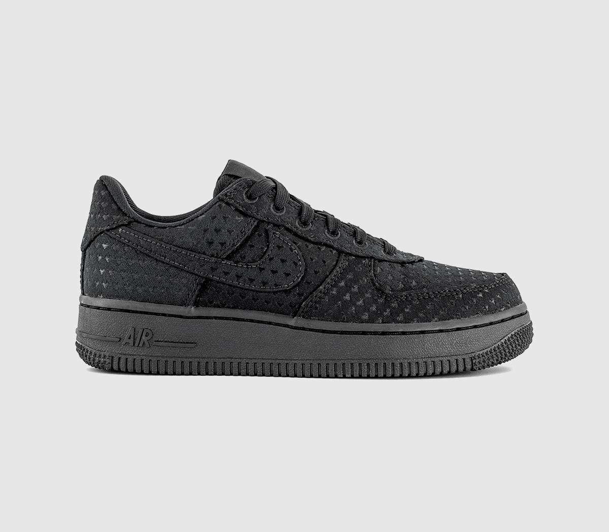 Click here for Nike Womens Air Force 1 07 Trainers Black Black Un... prices