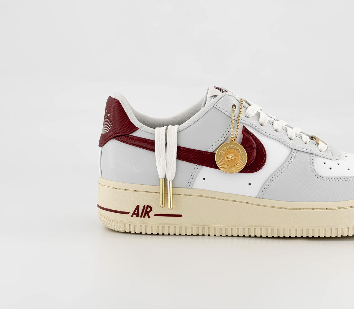 Nike Air Force 1 07 Trainers Photon Dust Team Red Summit White Muslin ...