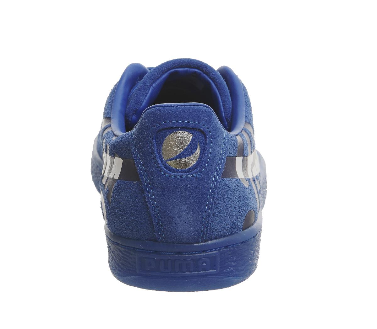 PUMA Suede Classic Trainers Pepsi Clean Blue Puma Silver - Unisex Sports