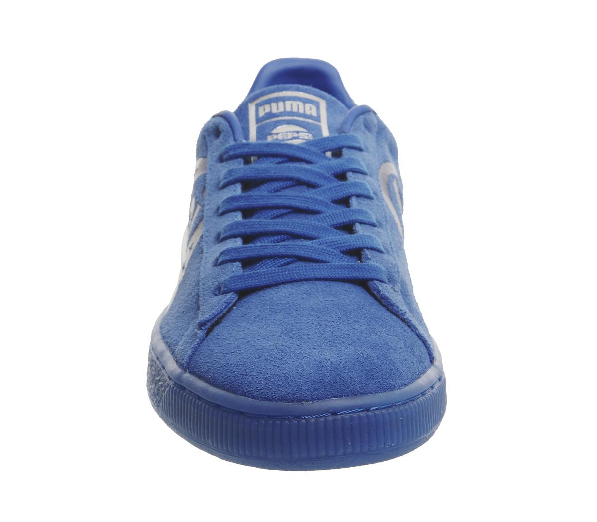 PUMA Suede Classic Trainers Pepsi Clean Blue Puma Silver - Unisex Sports