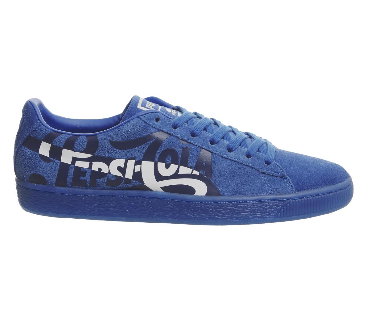 PUMA Suede Classic Trainers Pepsi Clean Blue Puma Silver - Unisex Sports