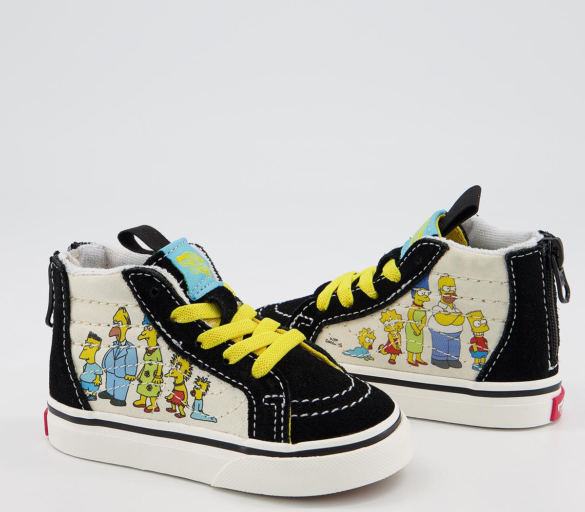 Vans Sk8 Hi Zip Toddler Trainers The Simpsons 19872020 - Unisex
