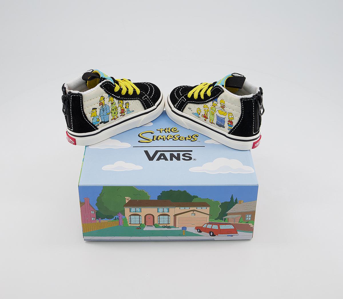 Vans Sk8 Hi Zip Toddler Trainers The Simpsons 19872020 - Unisex