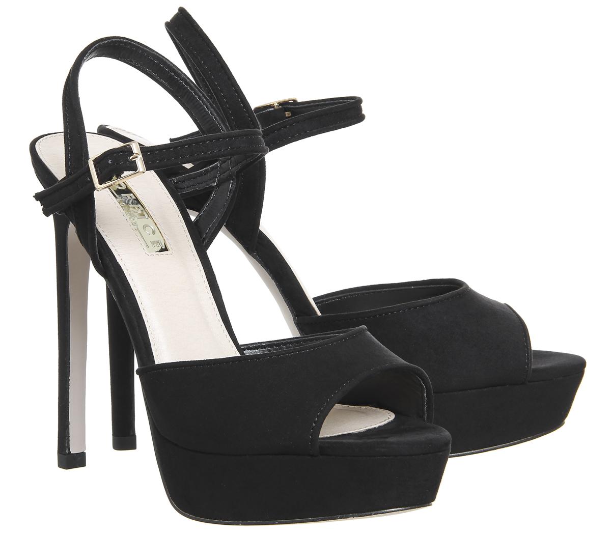 OFFICE Hoop Platform Sandals Black - High Heels