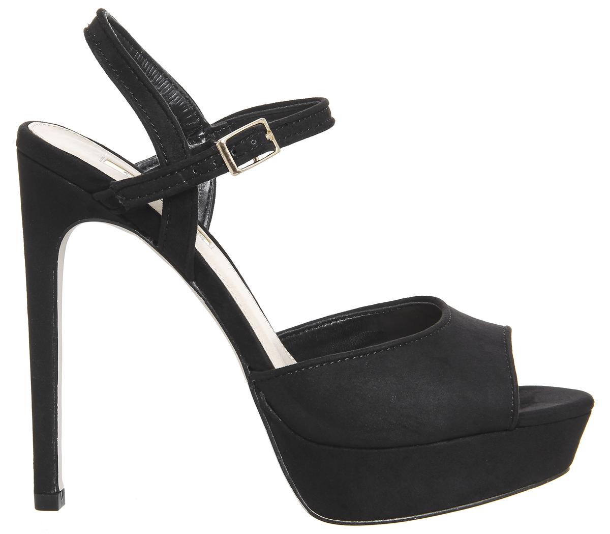 OFFICE Hoop Platform Sandals Black - High Heels