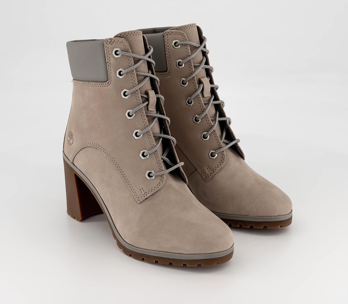 Timberland Allington 6 Lace Boots Light Taupe Nubuck - Women's Ankle Boots