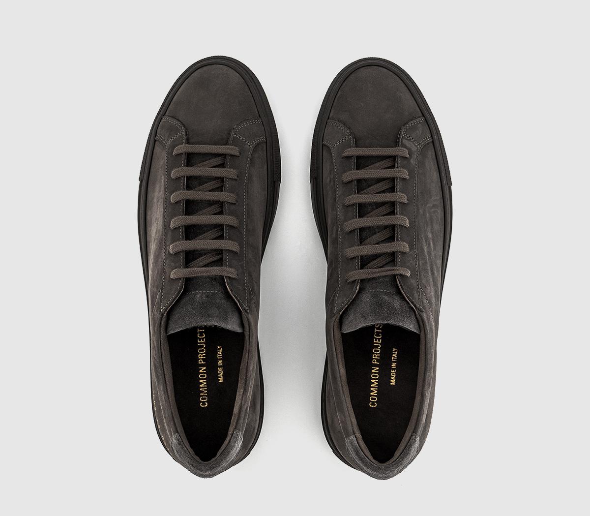 Common Projects Achilles Low Sneakers Charcoal Nubuck - Men's Trainers