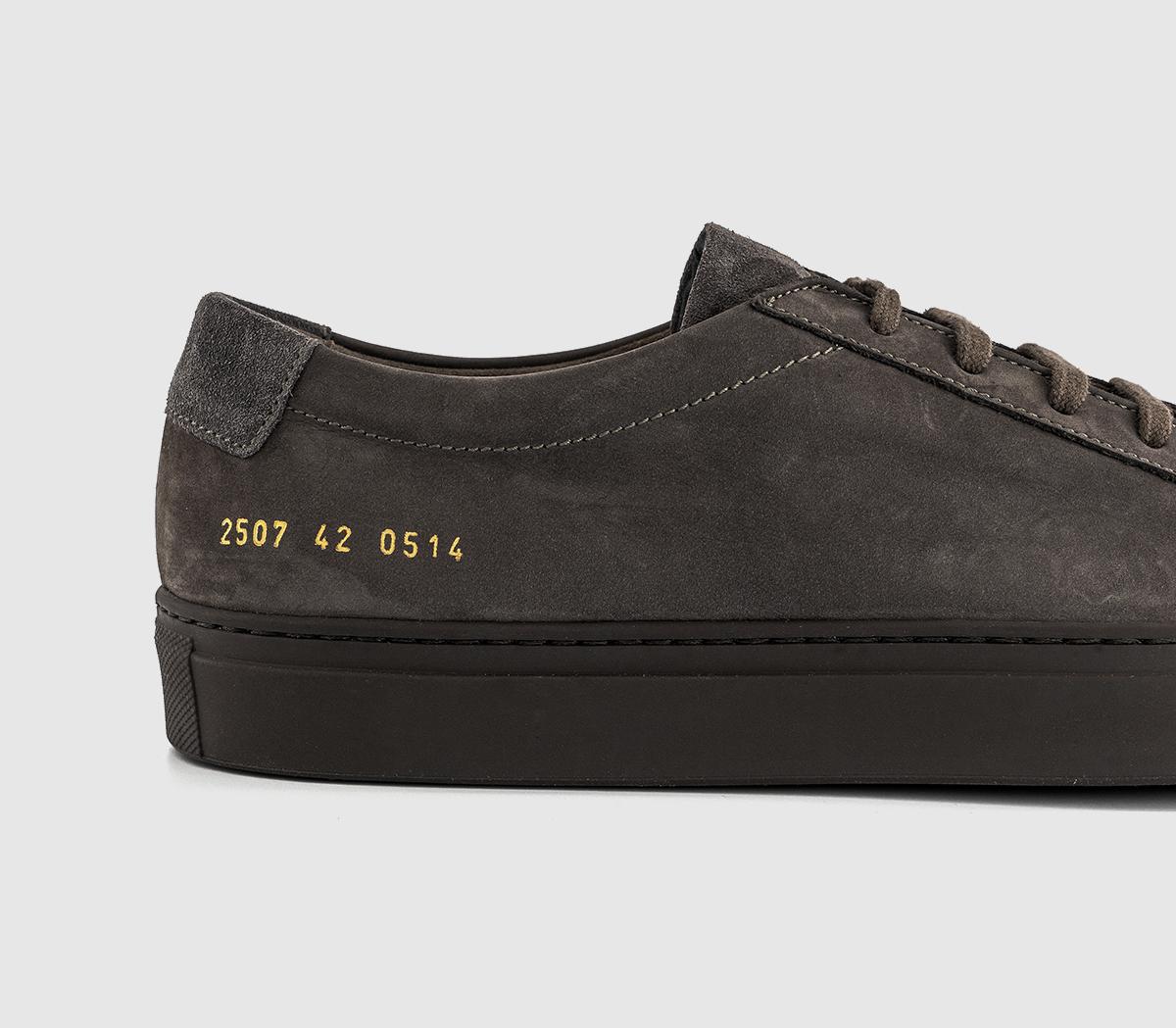 Common Projects Achilles Low Sneakers Charcoal Nubuck - Men's Trainers