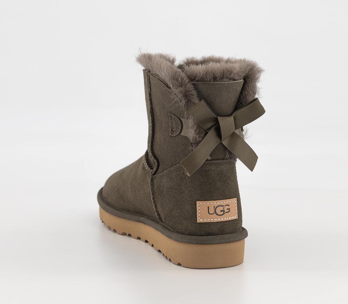 UGG Mini Bailey Bow Boots Slate - Women's Ankle Boots