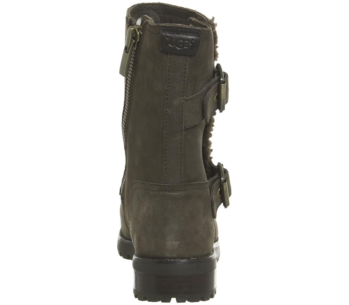 UGG Niels Biker Boots Stout Leather - Women's Ankle Boots