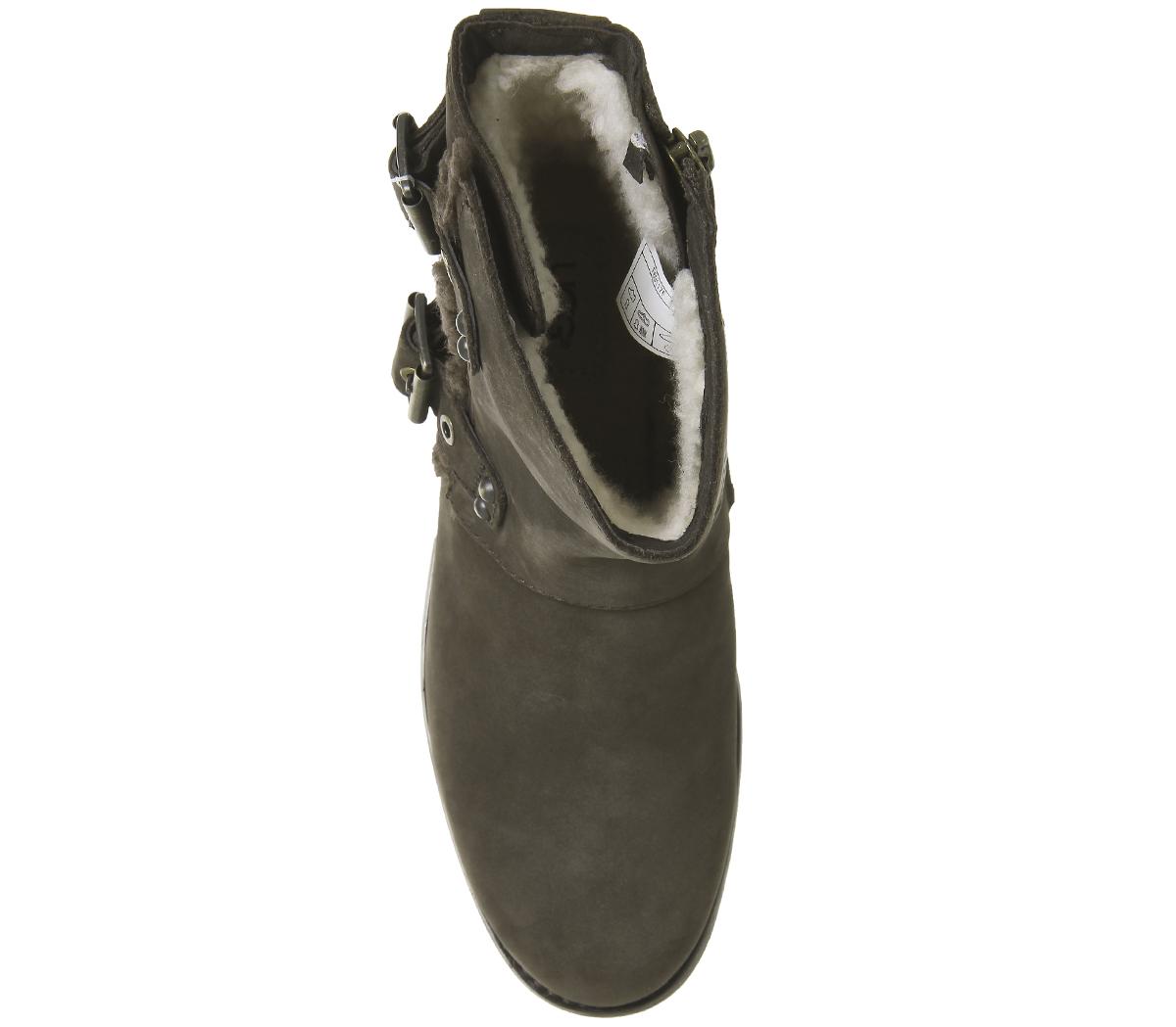 UGG Niels Biker Boots Stout Leather - Women's Ankle Boots