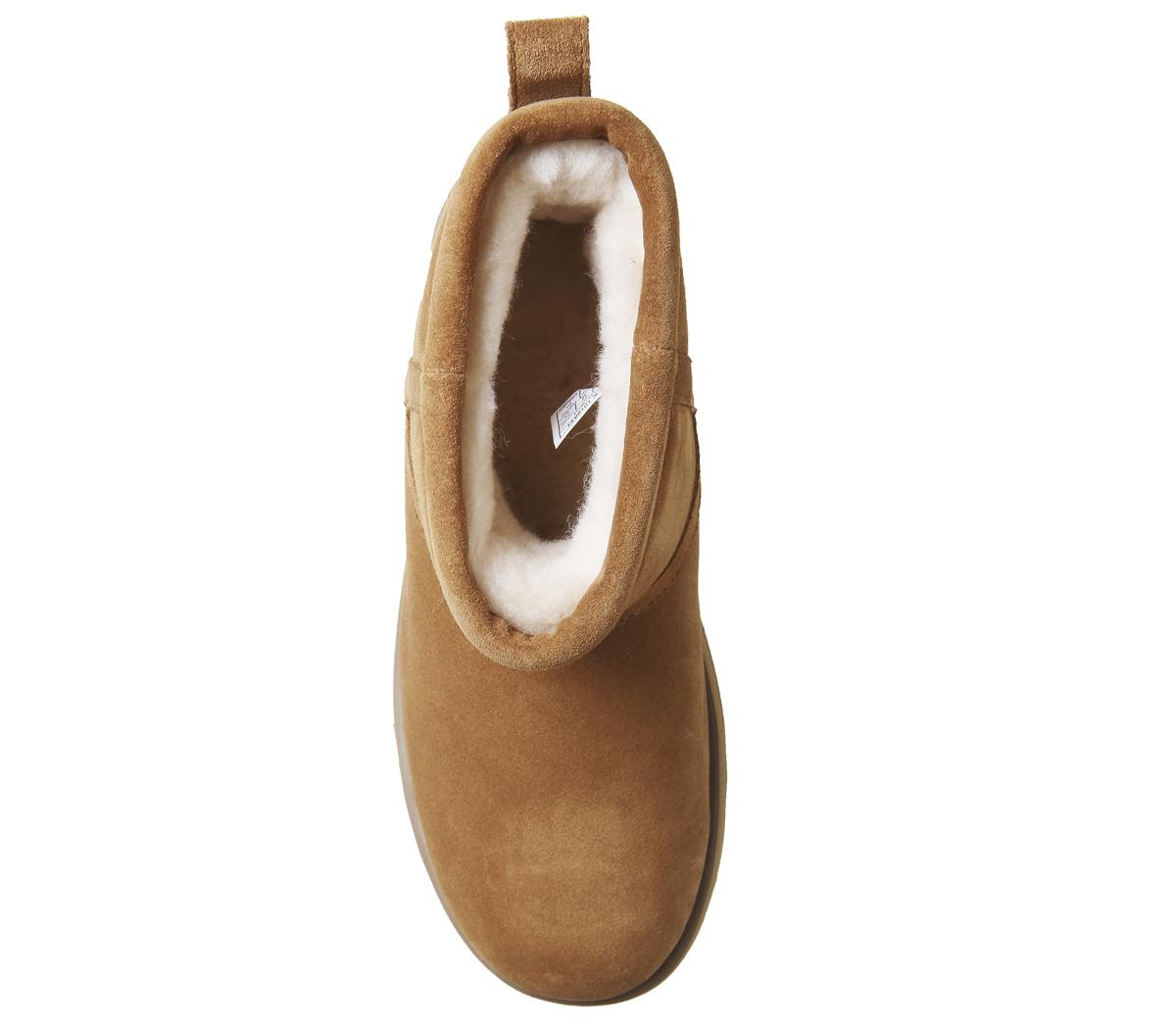 UGG Classic Mini Waterproof Boots Chestnut Suede - Women's Ankle Boots