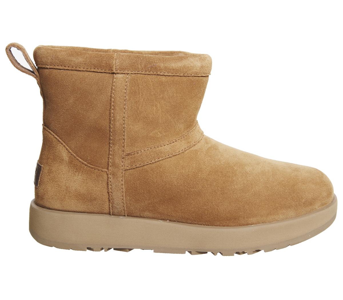 UGG Classic Mini Waterproof Boots Chestnut Suede - Women's Ankle Boots