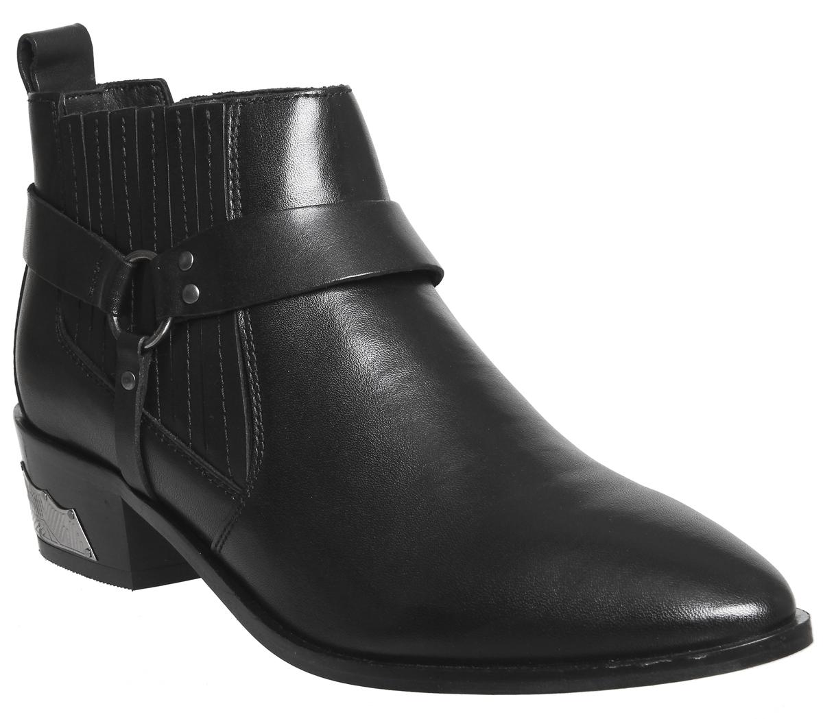 OFFICE Atlas Stirrup Western Chelsea Boots Black Leather - Women's ...