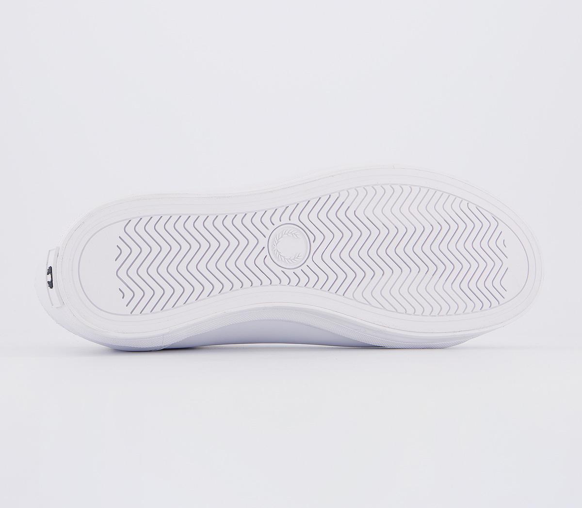 Fred Perry Baseline Trainers White White Black - Junior