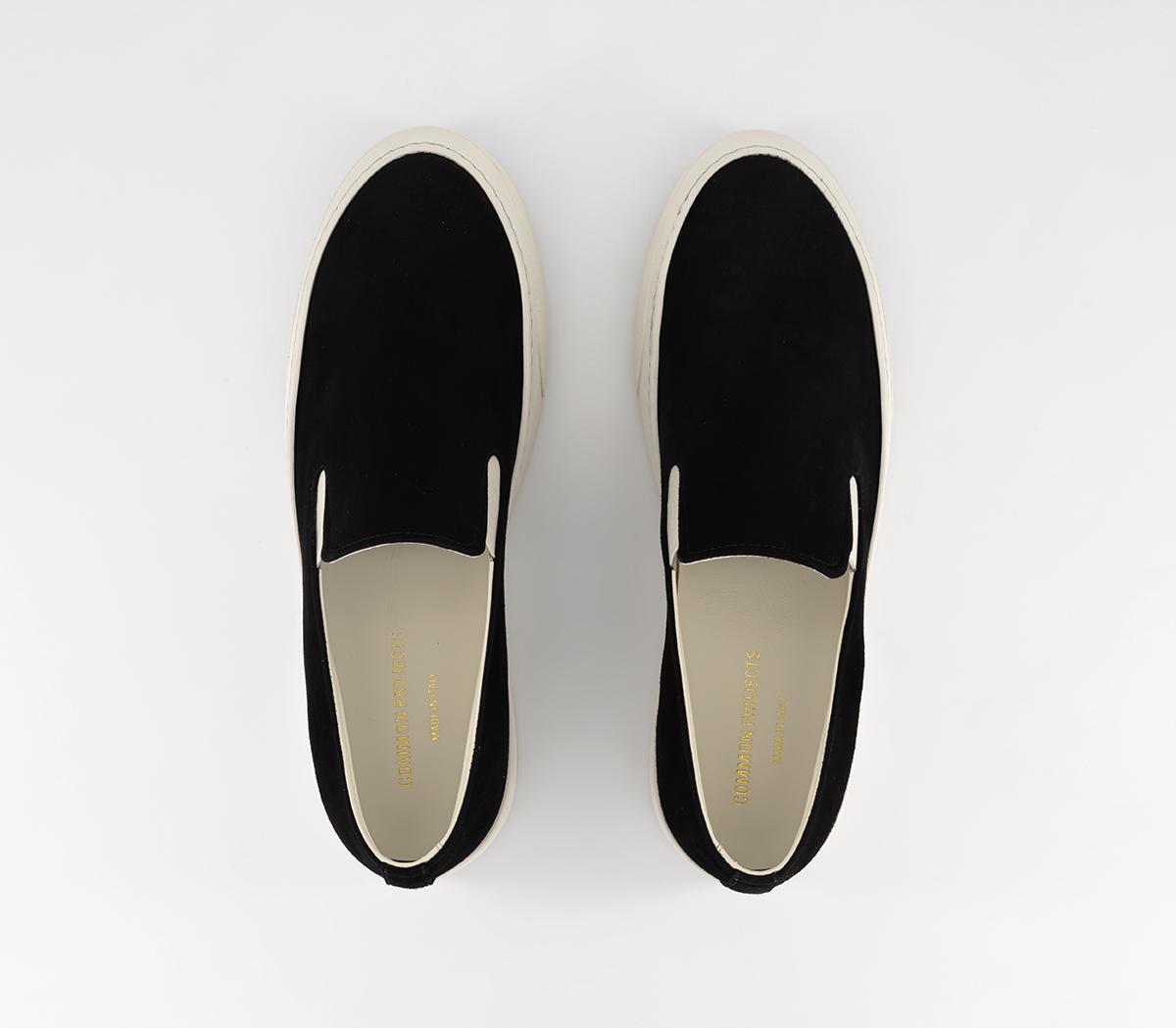 Common Projects Slip On Suede Shoes Black - Women's Trainers