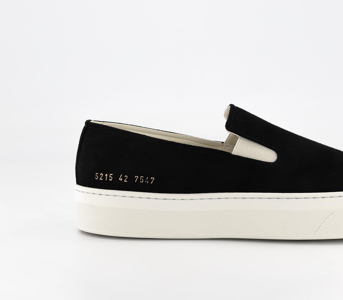 Common Projects Slip On Suede Shoes Black - Women's Trainers