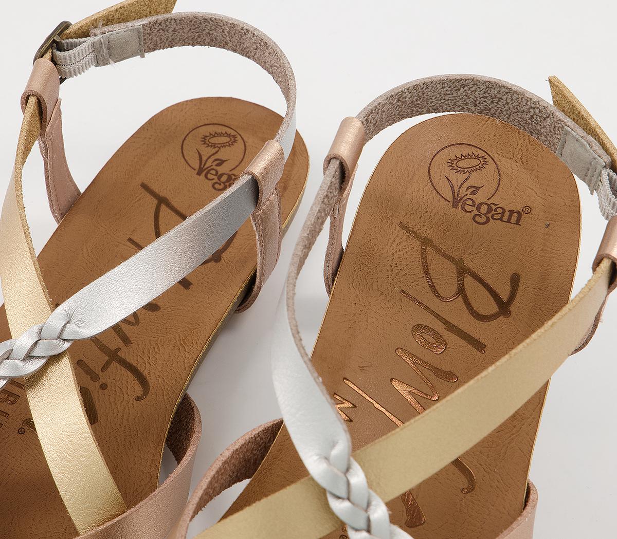 Blowfish Malibu Granola B Sandals Rose Gold Mix - Women’s Sandals