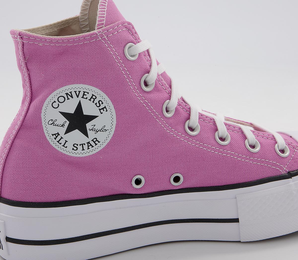 Converse All Star Lift Hi Trainers Magic Flamingo Black White - Unisex ...