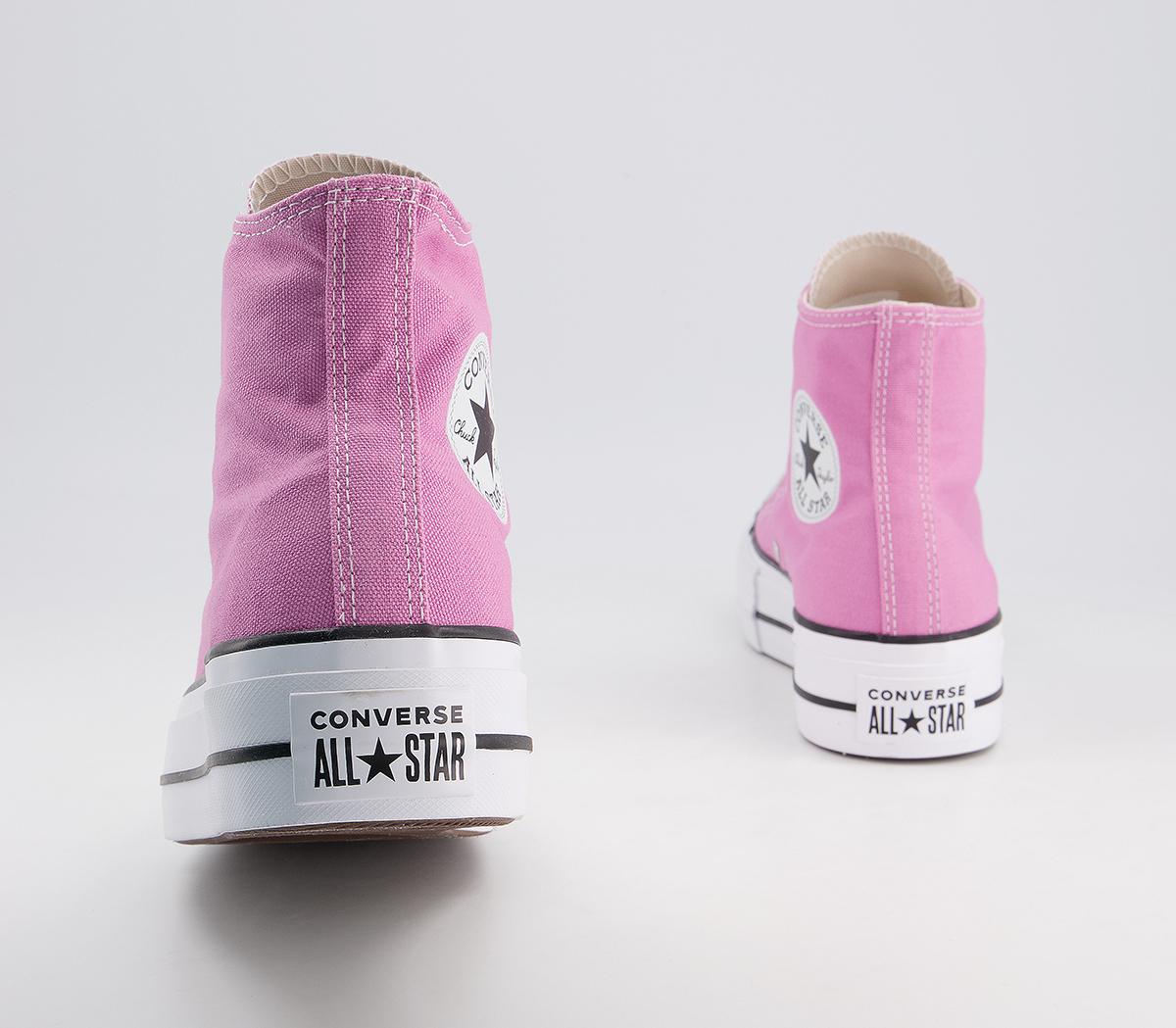 Converse All Star Lift Hi Trainers Magic Flamingo Black White - Unisex ...