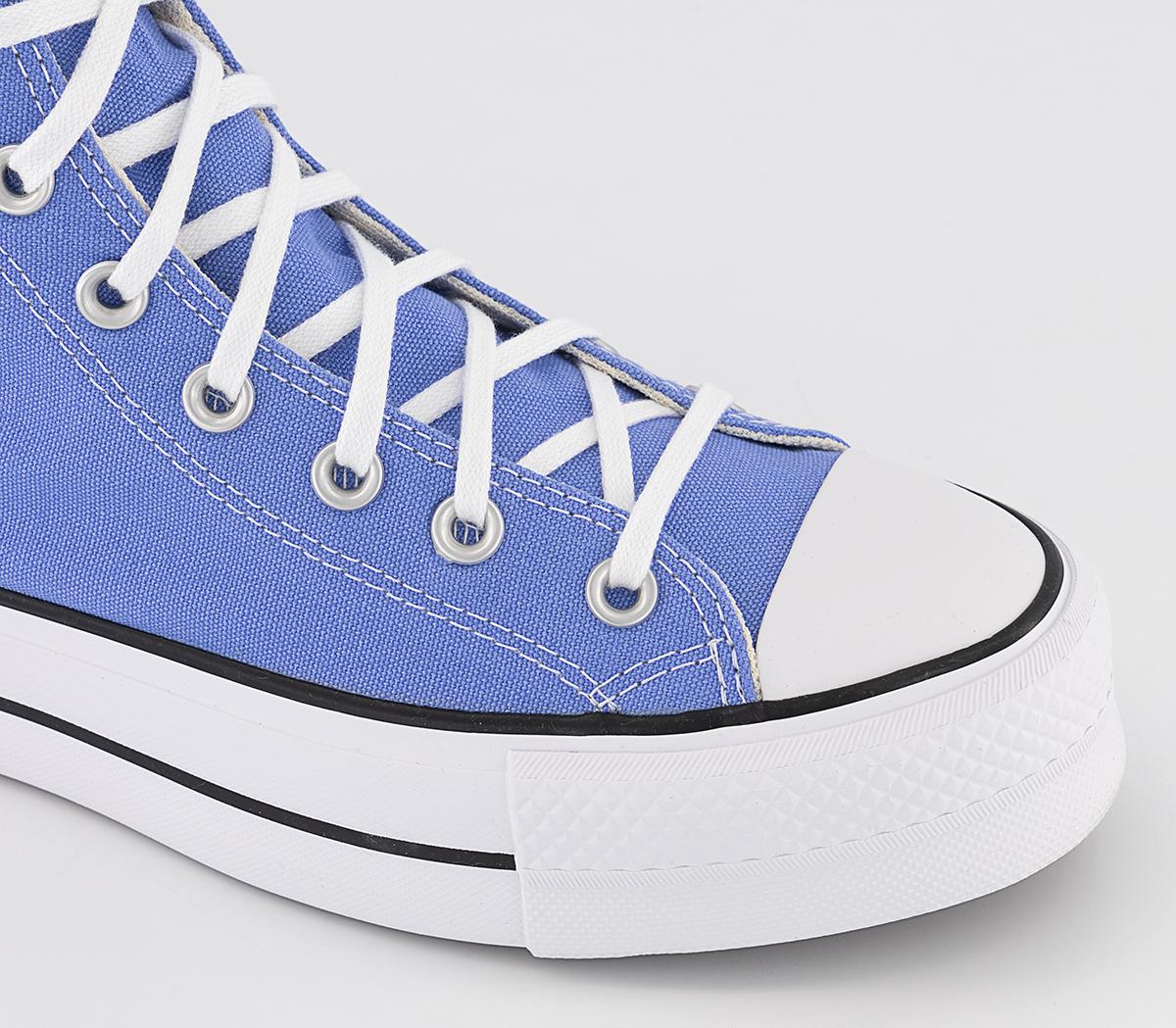 Converse All Star Lift Hi Platform Trainers Royal Pulse Black White ...