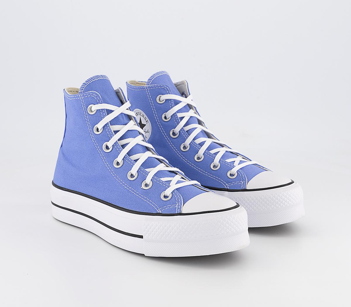 Converse All Star Lift Hi Platform Trainers Royal Pulse Black White ...