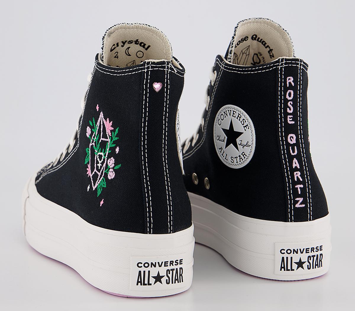 Converse All Star Lift Hi Platform Trainers Black Vintage White Artic ...