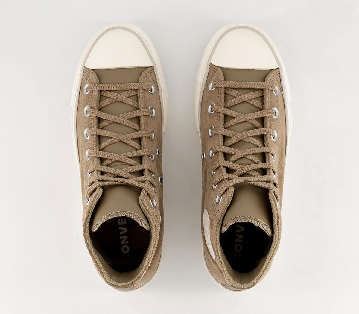 Converse All Star Lift Hi Platform Trainers Nomad Khaki Desert Sand ...