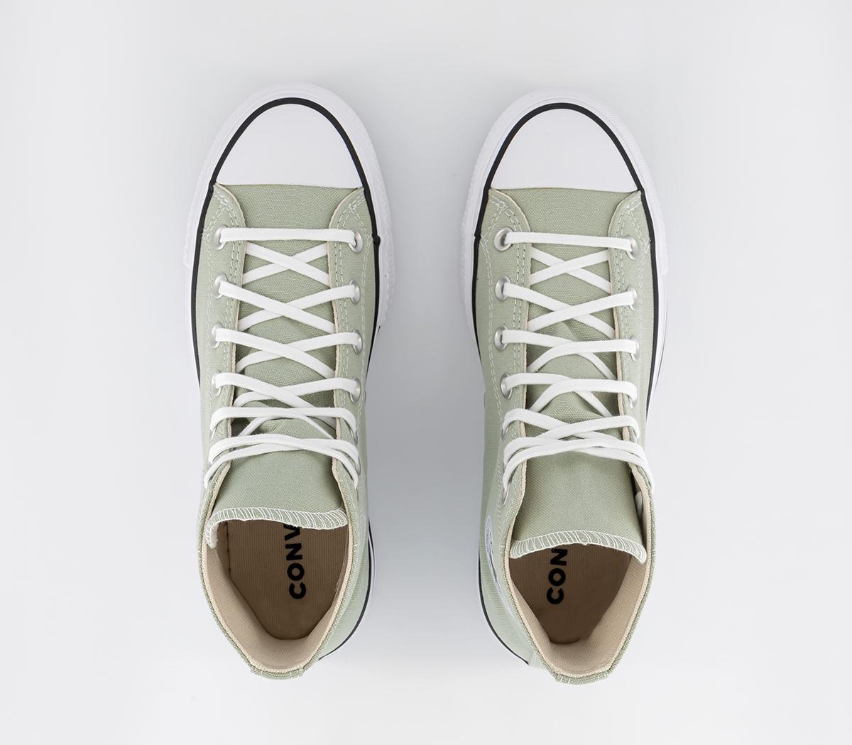 Converse All Star Lift Hi Trainers Summit Sage White Black - Women's ...