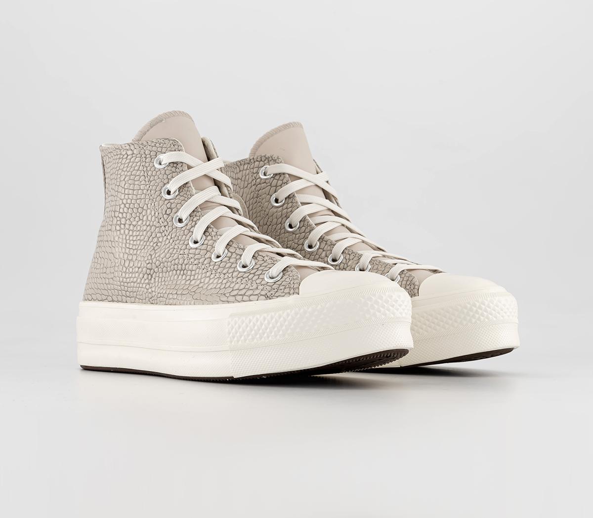 Converse All Star Lift Hi Platform Trainers Desert Sand Egret Black ...