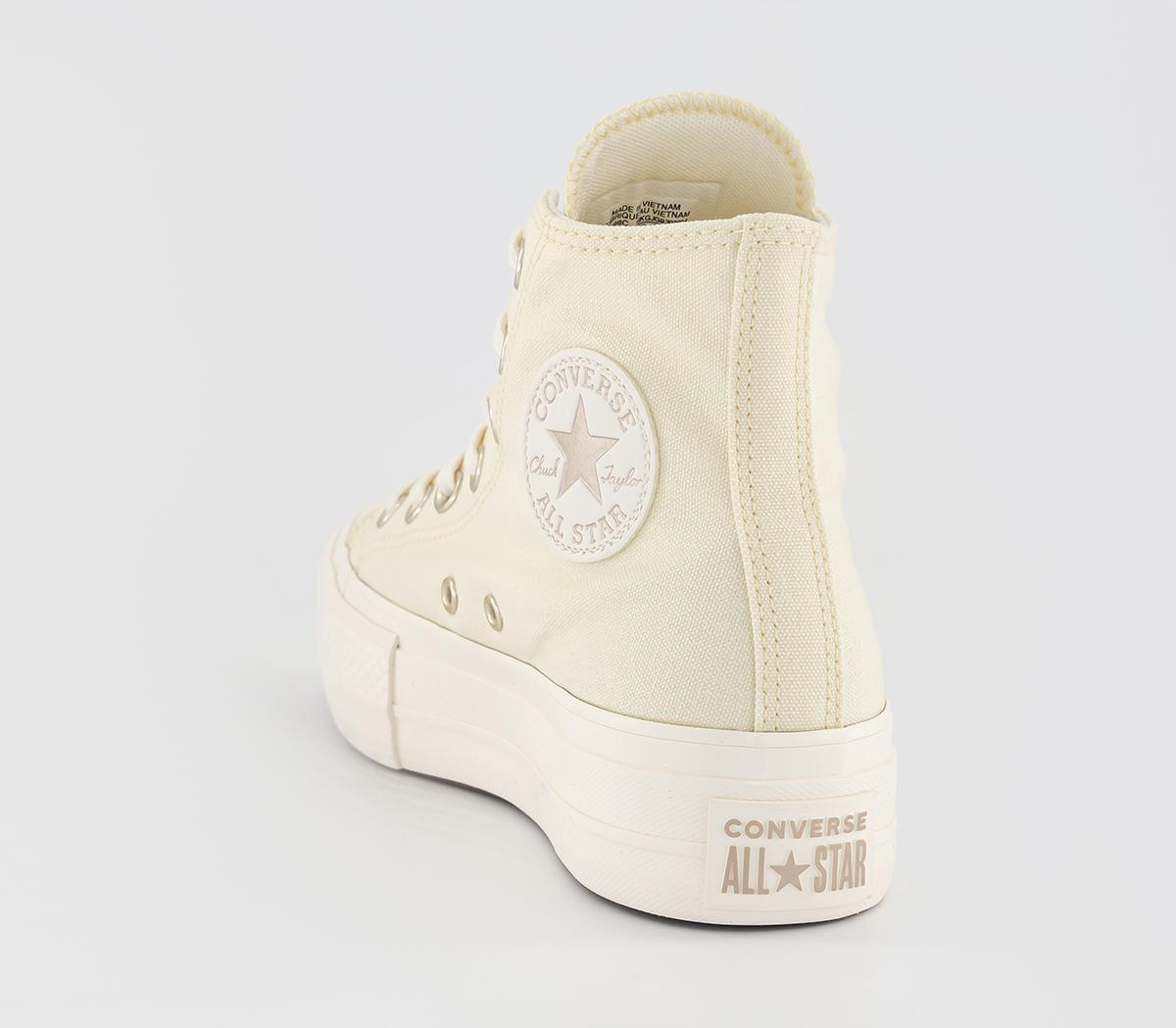 Converse All Star Lift Hi Platform Trainers Potato Salad Light - Women ...