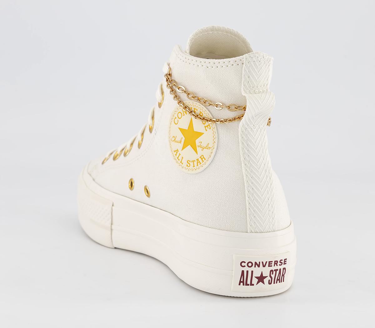 Converse All Star Lift Hi Platform Valentine's Trainers Egret Potato ...