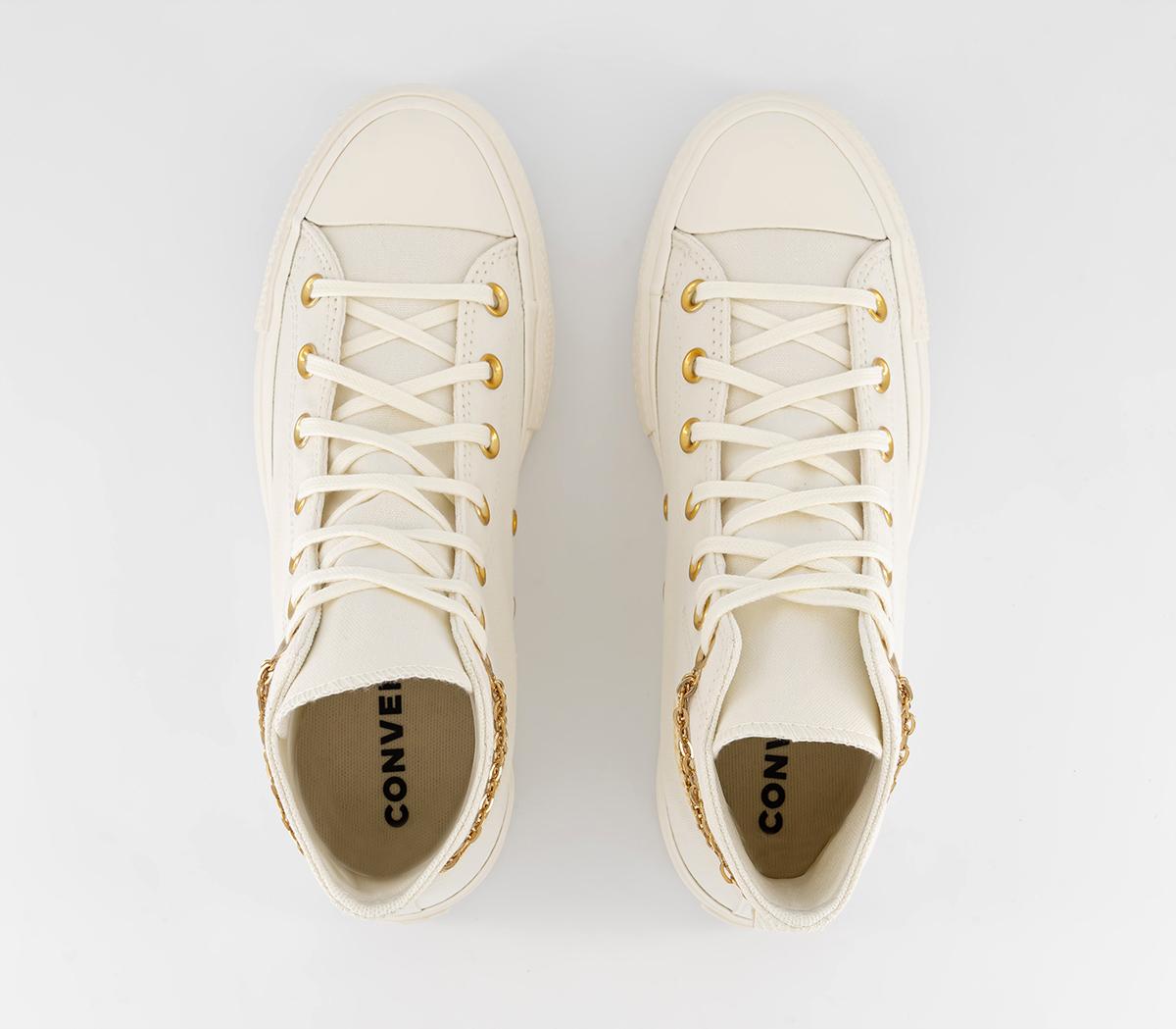 Converse All Star Lift Hi Platform Valentine's Trainers Egret Potato ...