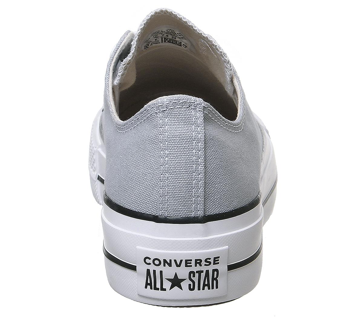 Converse All Star Lift Low Wolf Grey White - Women's Trainers
