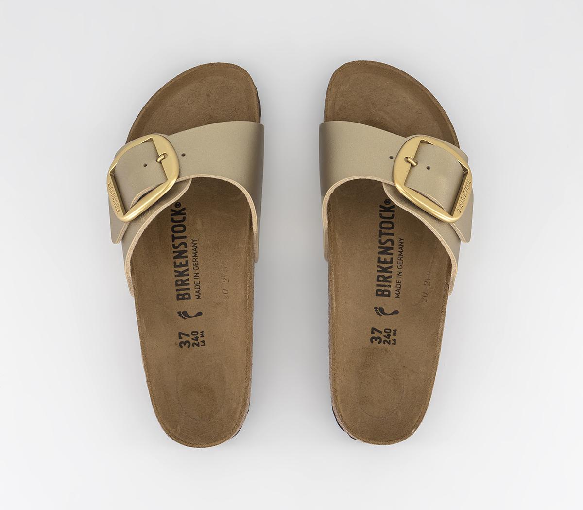 BIRKENSTOCK Madrid Big Buckle Sandals Metallic Gold - Women’s Sandals